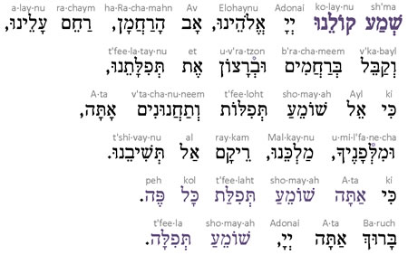 14. Kabalat Tefilah: Shema Koleinu - Prayer