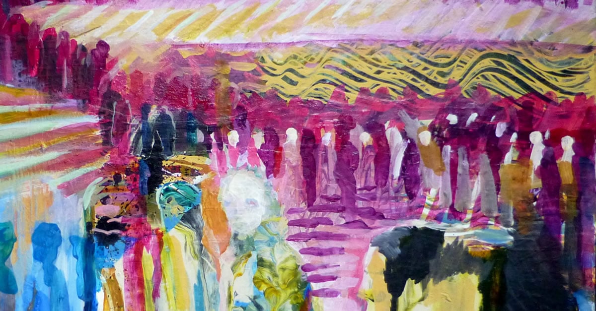 The Ground Opens to Swallow Korach and His Followers - Korach Art - Parshah